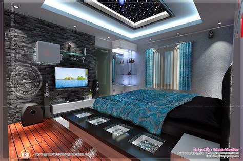 Modern Bridal Chamber Decor By Triangle Visualizer Kerala Home Design