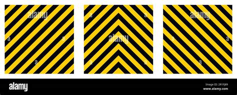 Set Warning Striped Rectangular Background Stock Vector Image And Art Alamy