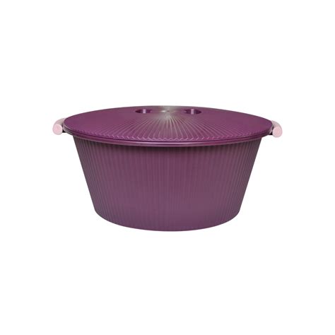 Bassine Ondulee Ronde Avec Couvercle 85l Sotufab Plast