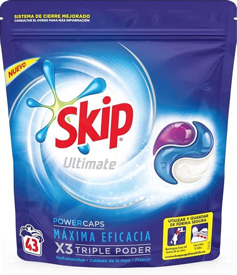 Skip Ultimate Triple Poder Detergente Capsulas Maxima Eficacia 43 Lavados Amazon Es Amazon