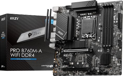 Msi Pro B760m A Wifi Ddr4 Moderkort Micro Atx Stöder Intel Core