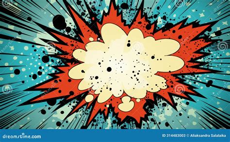 Vintage Comics Book Cover Design With Boom Explosion Crash Bang