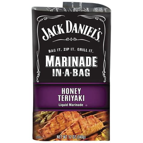 Jack Daniels Marinade In A Bag Honey Teriyaki Liquid Marinade 12 Oz