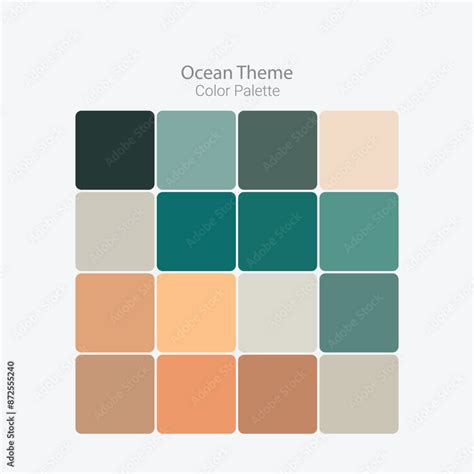 Ocean Blue Color Palette Blue Color Code Guide Palette Blue Ocean