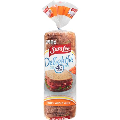 Sara Lee Delightful 100 Whole Wheat Bread Loaf 20 Oz 26 Count