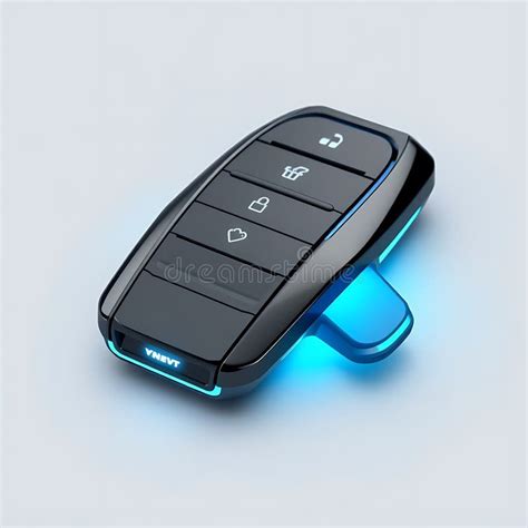 A Futuristic Electric Car Key Fob With A Sleek Modern Design Stock