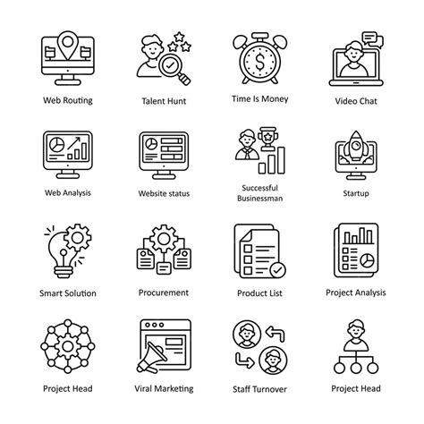 Premium Vector Project Managements Vector Outline Icon Style Illustration Eps 10 File Set 4