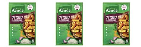 Knorr Приправа На второе, Картошка по-деревенски со сливочно-чесночным ...