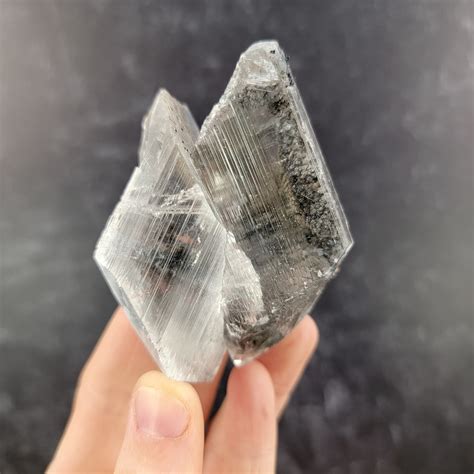 Goethite Included Double Terminated Glassy Selenite Cluster Etsy