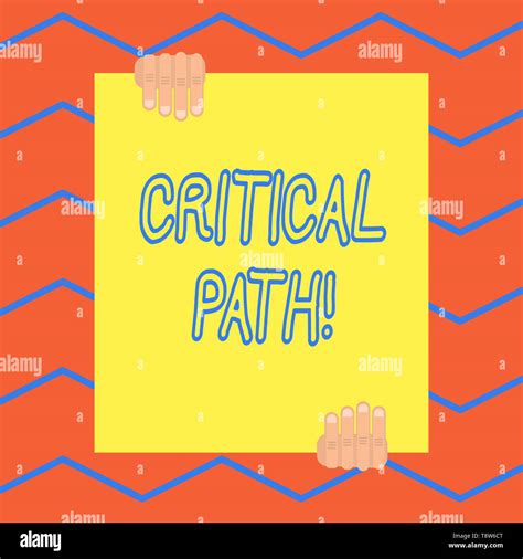 Handwriting Text Critical Path Conceptual Photo Sequence Of Stages Of A Project Requiring The