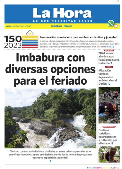 Imbabura Carchi 06 De Octubre 2023 Diario La Hora