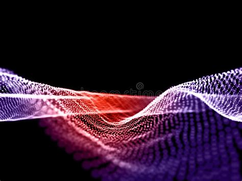 3d Abstract Particle Flow Background Stock Illustration Illustration