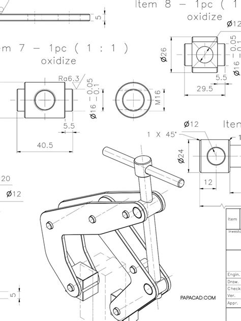 Pin On Clamp Design 3d Cad Design With 2d Dwg Drawings
