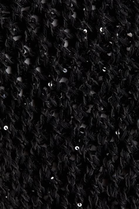 Hole Knit Tank Top Black Ladies Handm Us