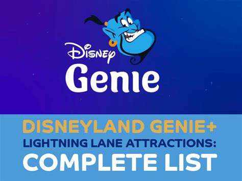 Disneyland Genie Lighting Lane Attractions List Official Wdw Magazine