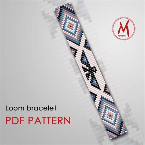 Thunderbird Triangle Loom Bead Pattern For Bracelet Native Inspired Indian Bird Loomed