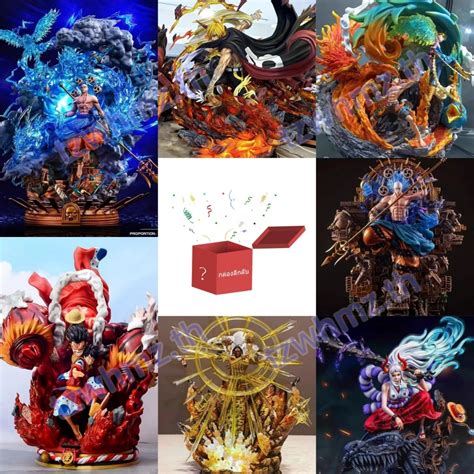 โมเดลฟิกเกอร์ One Piece Luffy Zoro Teach Yamato Ace Zikisc Lucky Bag