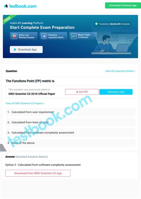 The Functions Point Fp Metric Is F F Bb Ca Advanced Software Engineering