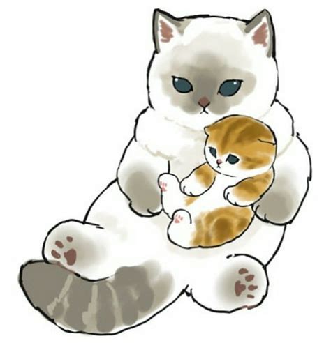 Mofu Sand Kawaii Cat Drawing Cute Cat Illustration Cat Art