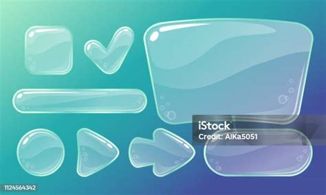 Tombol Gui Transparan Inteface Pengguna Game Ilustrasi Stok Unduh Gambar Sekarang Air