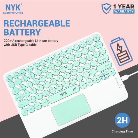 Jual Nyk Keyboard Bluetooth K60 With Touchpad Shopee Indonesia