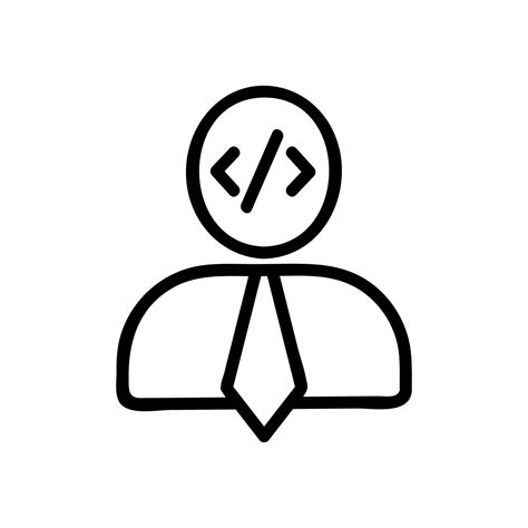 Vetor De ícone Do Programador Desenvolvedor Ilustração De Símbolo De