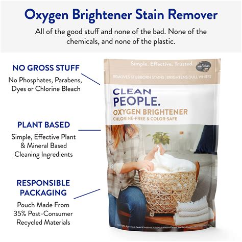 Clean People Natural Oxygen Brightener Stain Remover Natural Bleach