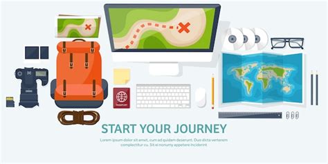 Premium Vector Travel And Tourism Flat Style Vector Illustration