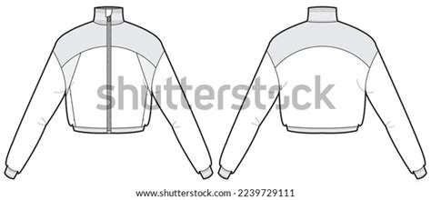 Womens Shell Jacket Jacket Design Flat Stock Vector Royalty Free