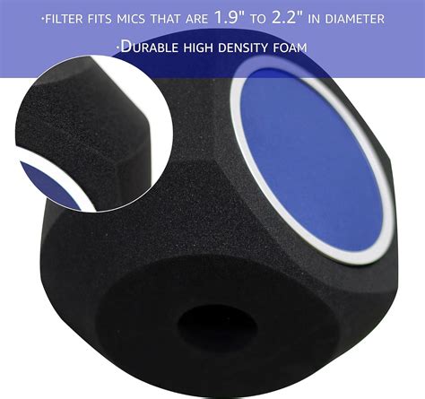 Trademark Innovations Microphone Shield Microphone Filter Isolation Shield For Recording Music