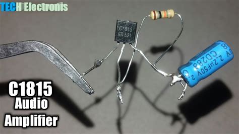 Make A Mini Amplifier By Using C1815 Single Transistor Youtube