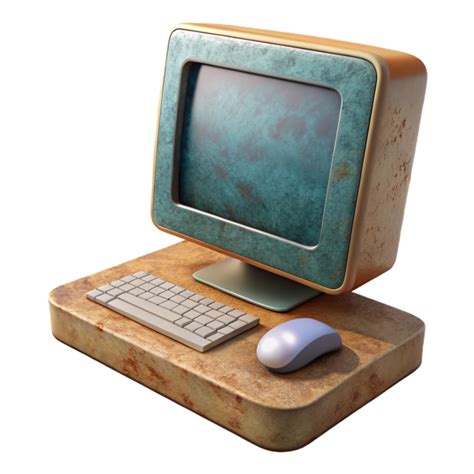 Wonderful Traditional Modern Desktop Computer Front View With Mouse Isolated High Quality