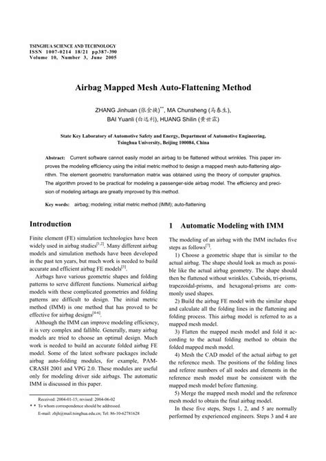 pdf airbag mapped mesh auto flattening method dokumen tips