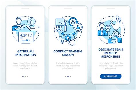Blue Onboarding Mobile App Screen Effective Content Design Strategies