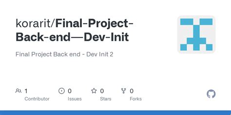Github Koraritfinal Project Back End Dev Init Final Project Back End Dev Init 2