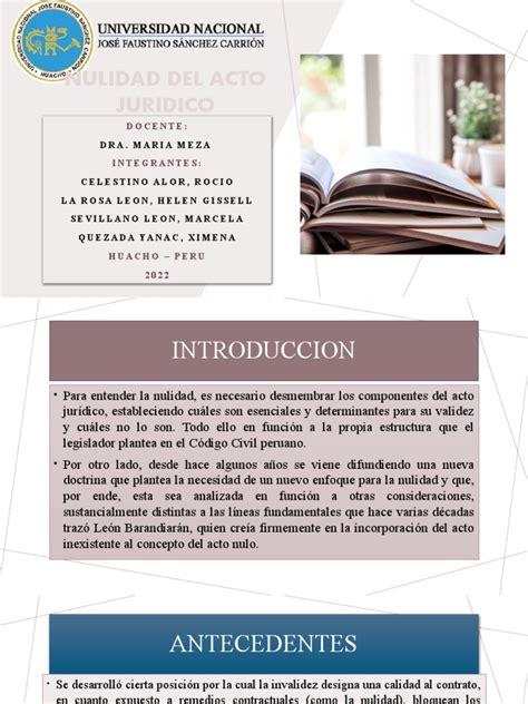 Nulidad Del Acto Juridico Grupo 15 Pdf Nulo Ley Consentimiento