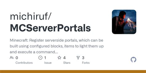 github michiruf mcserverportals minecraft register serverside