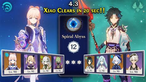 C0 Kokomi Hyperbloom C0 Xiao Hypercarry Spiral Abyss 4 3 Floor 12 Clear YouTube