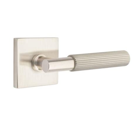 T Bar Straight Knurled Lever On Modern Square Rosette Available In