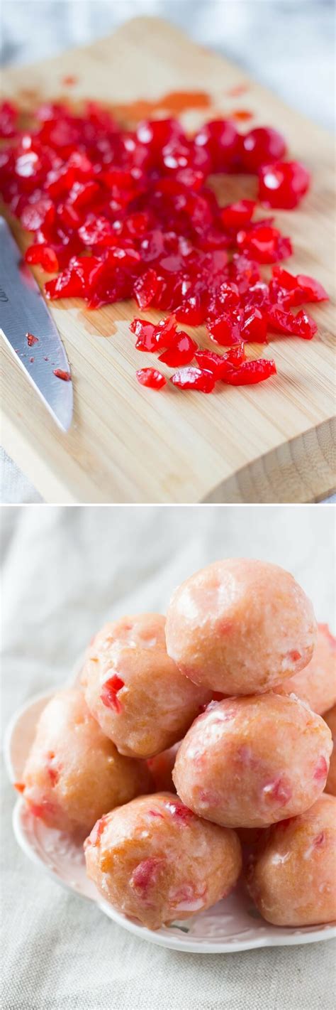 Cherry Doughnut Holes Just So Tasty