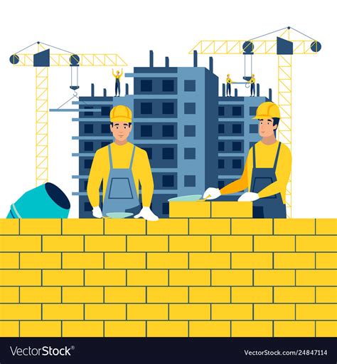 Builders Clipart A Clipart Image Depicting A Construction Site With