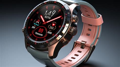 Premium Photo Sophisticated Rose Gold Smartwatch On Elegant Display