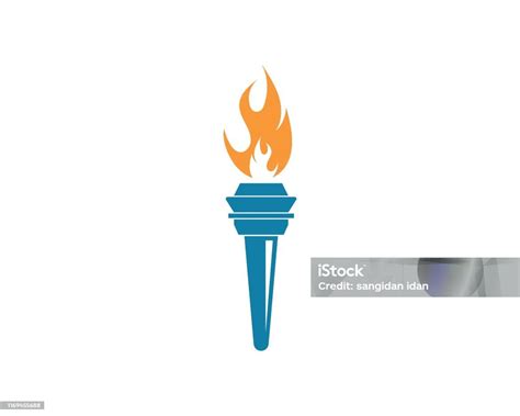 火炬標誌圖示插圖向量設計向量圖形及更多事件圖片 事件 典禮 商標 Istock