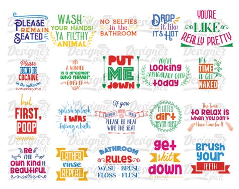 1400 Bathroom Svg Bundle Best Quality Design Bundle