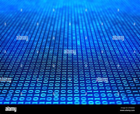 Binary Background With Depth Of Field Concept Of Technology Stock