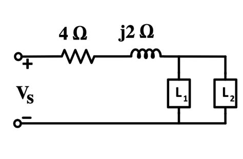 Solved In The Circuit Two Loads Are Connected In Parallel Chegg