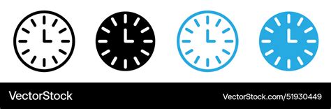 Clock Icon Time Management And Punctuality Ideal Vector Image