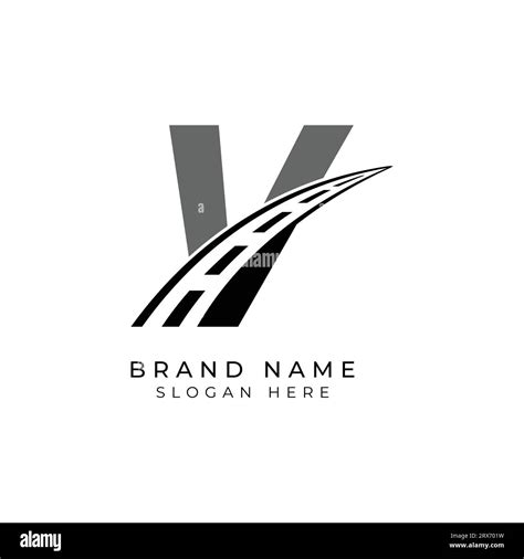 Letter V Logo Asphalt For Identity Construction Template Vector