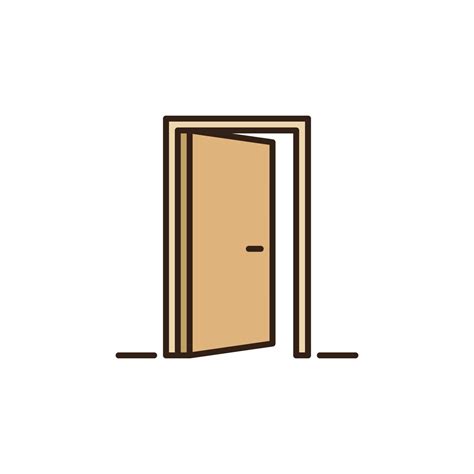 Vector Exit Door Concept Colored Icon Or Sign 15771178 Vector Art At Vecteezy