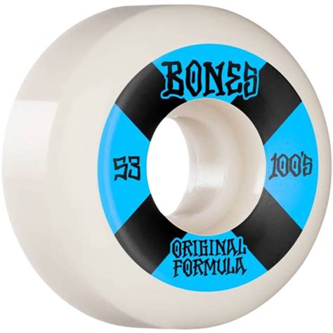 Купить Колеса для скейтборда Bones 100A Og Formula V4 Wide 53 мм (White ...